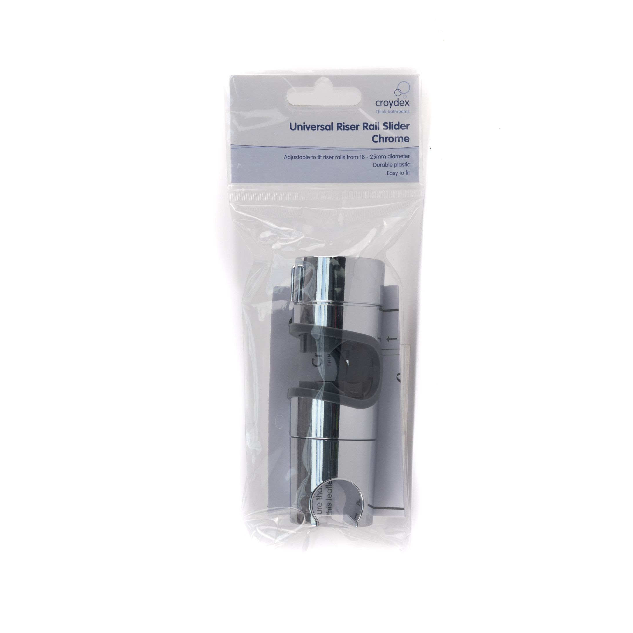 Centurion - Chrome Universal Riser Rail Slider, 18-25mm, PA495P