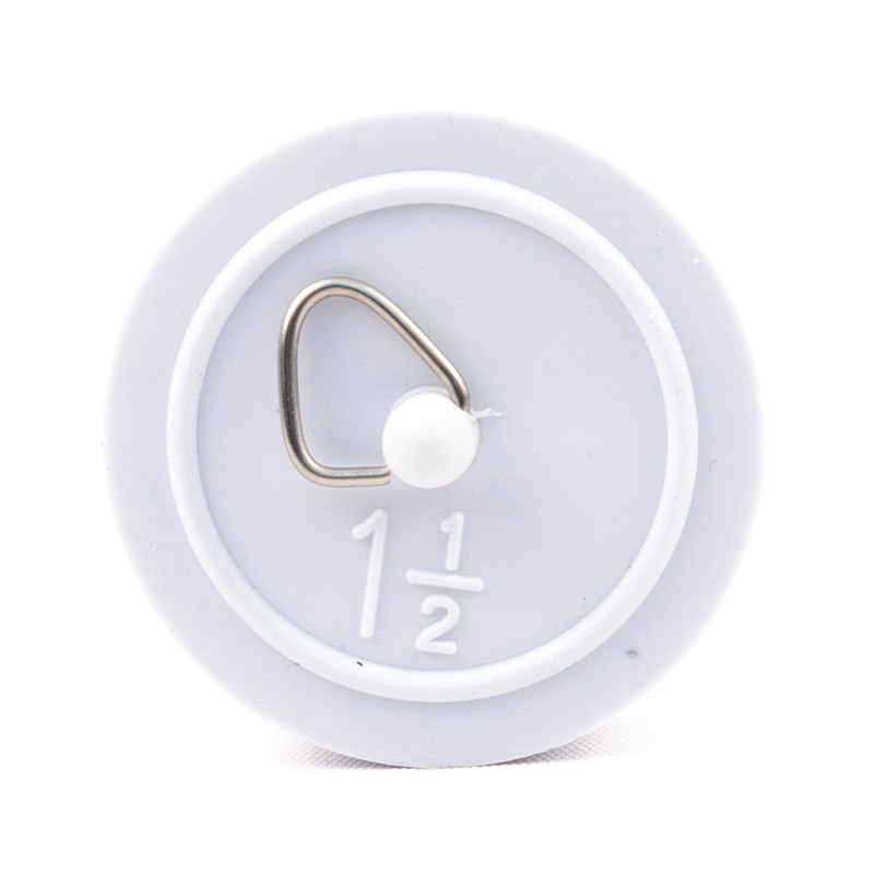 Centurion - White Plastic Sink Plug, 1 1/2"