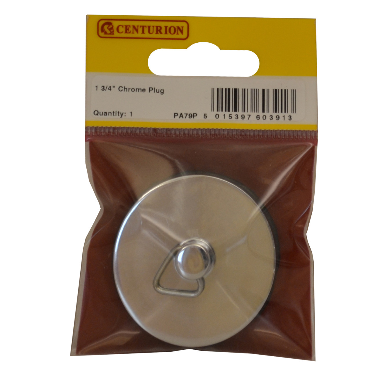 Centurion - Chrome Bath Plugs, 1 3/4", Chrome Effect