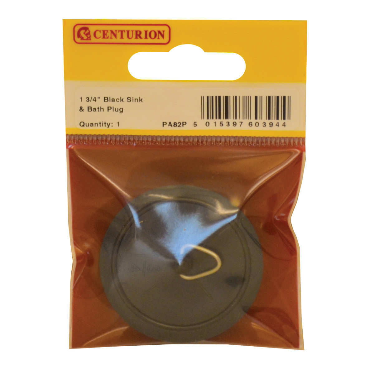 Centurion - Plastic Bath Plugs, 1 3/4", Black