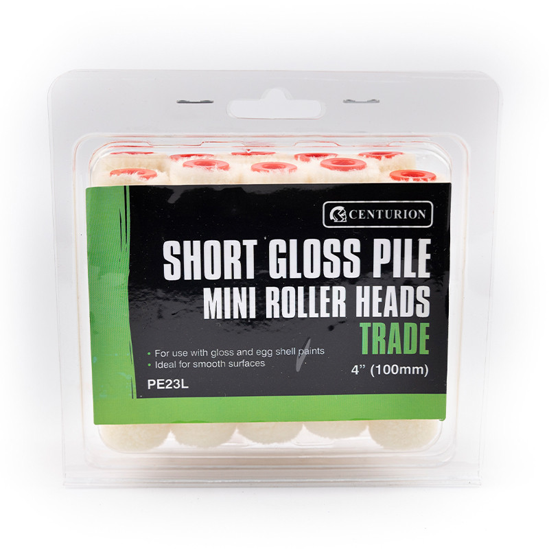 Centurion - Trade Short Gloss Pile Mini Rollers, 100mm / 4" (Set of 10)