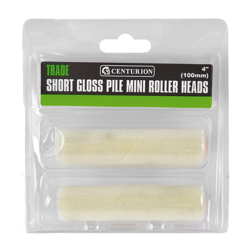 Centurion - Trade Short Gloss Pile Mini Rollers, 100mm / 4" (Set of 2)