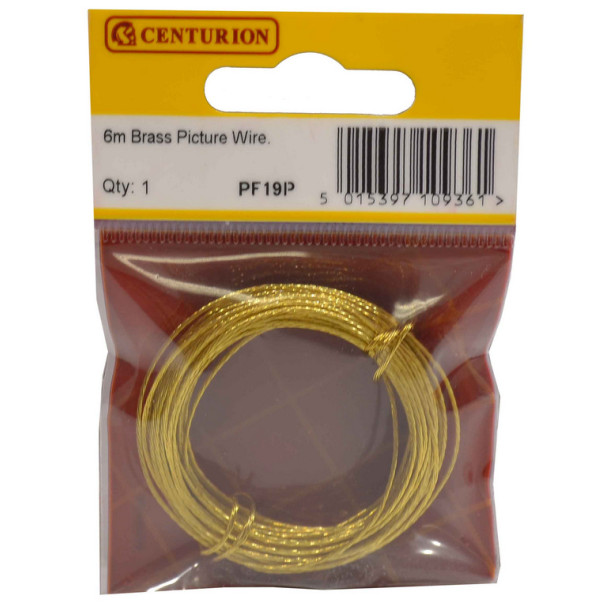 Centurion - Brass Picture Wire, 6m, Brass, PF19P