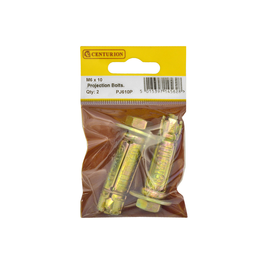 Centurion - M6 x 10mm Expanding Projection Bolt (Pack of 2) PJ610P