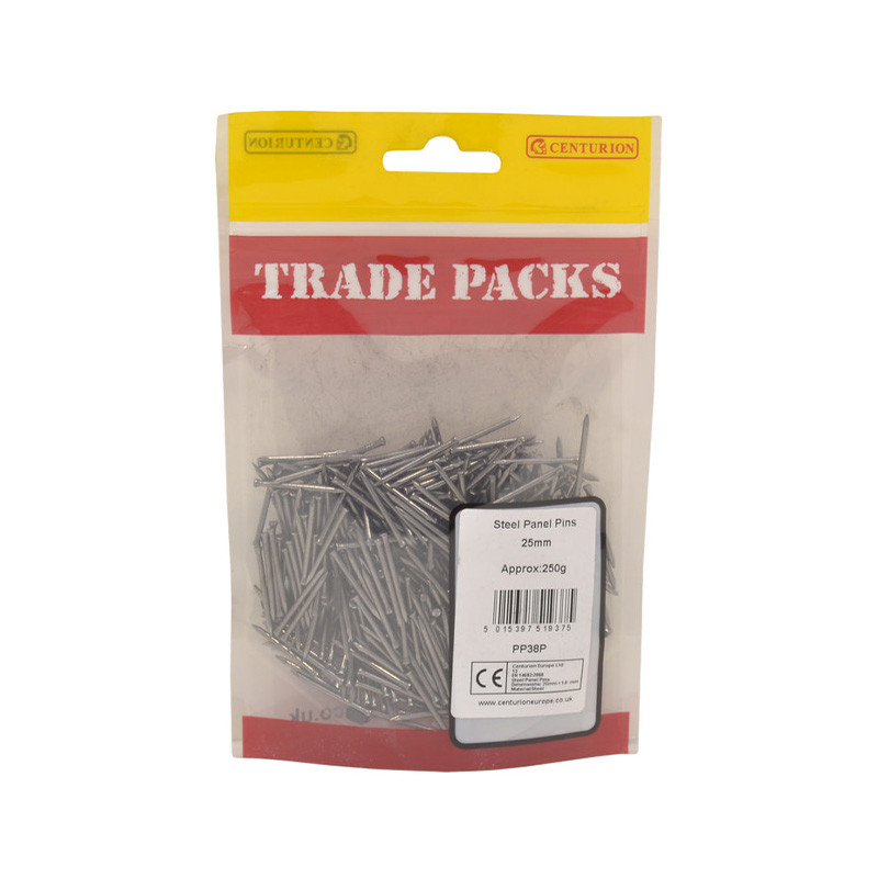 Centurion - Panel Pins - Steel - 25mm (250g), PP38P