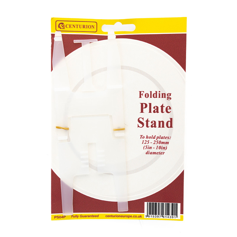 Centurion - Folding Plate Stand, 150mm - 250mm, Clear