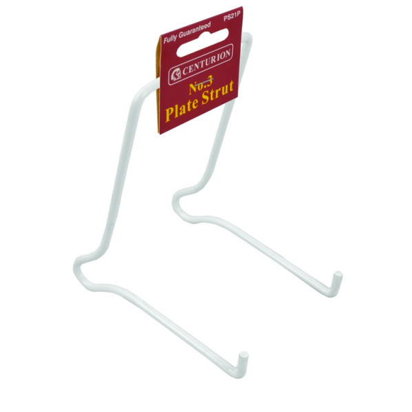 Centurion - Plastic Coated Wire Plate Strut, 125mm, White