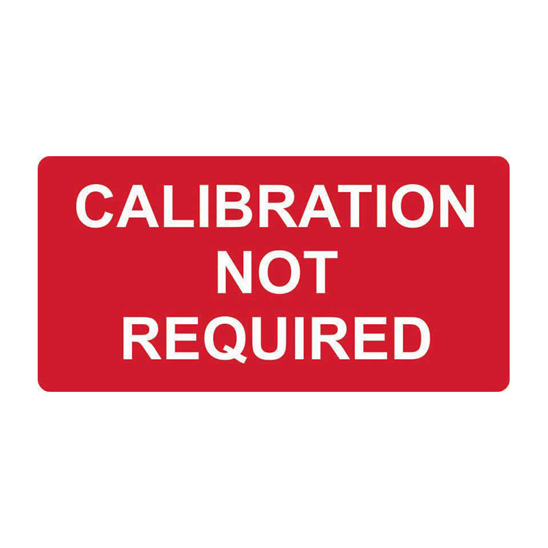 Centurion - 'Calibration Not Required' Labels, Self-Adhesive Vinyl ...