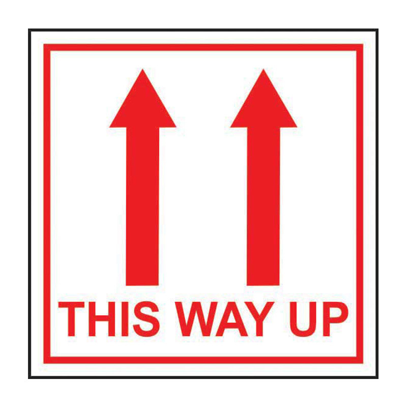 Centurion - 'This Way Up' Label, Laminated Polypropylene, (100mm x ...