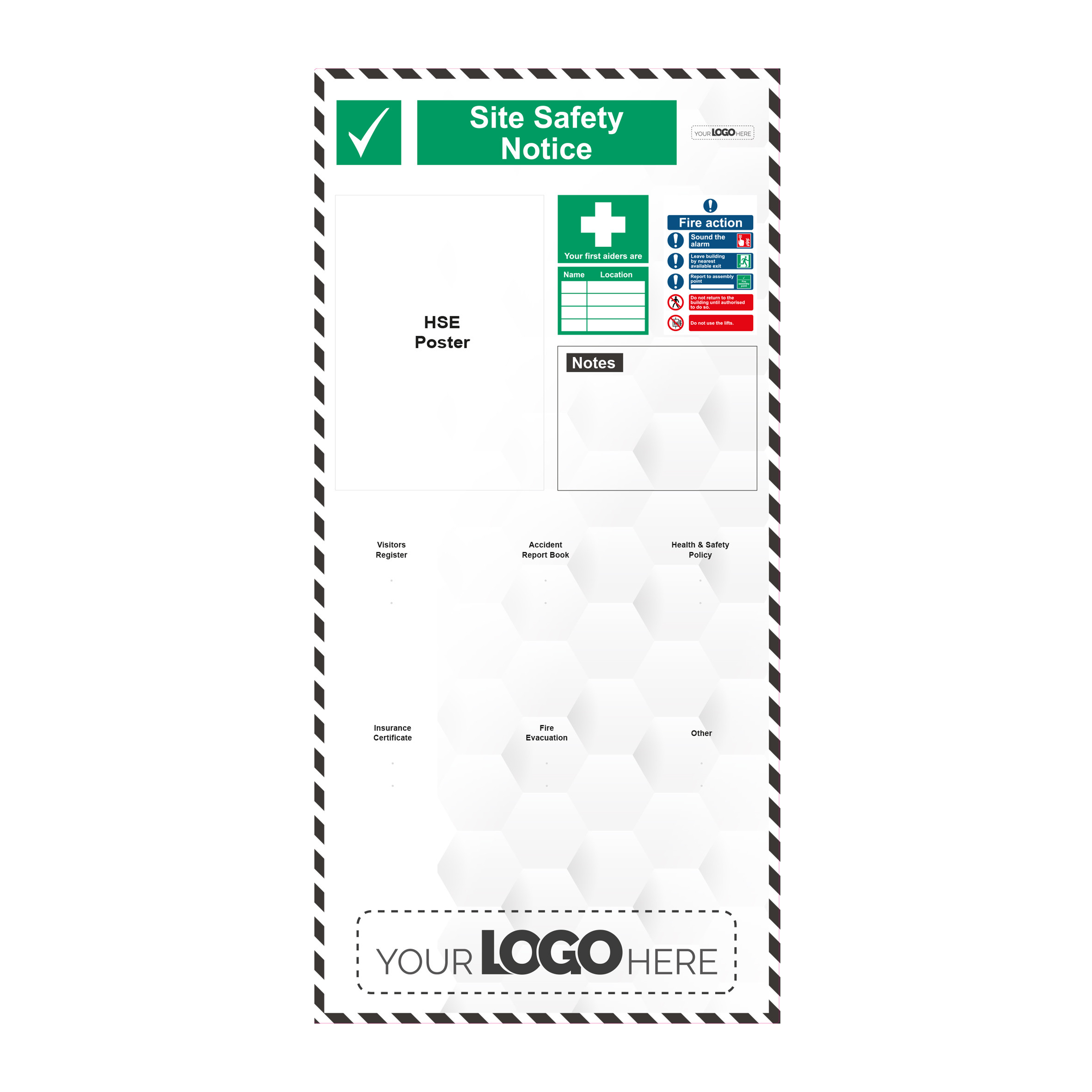 Centurion - SiteSafety Notice Board, 'Your Logo Included' in Multi ...