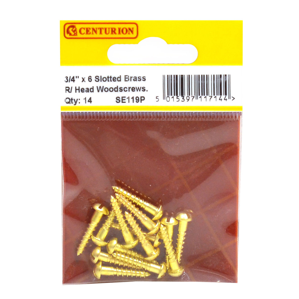 Centurion - Slotted Round Head Screws, SE119P