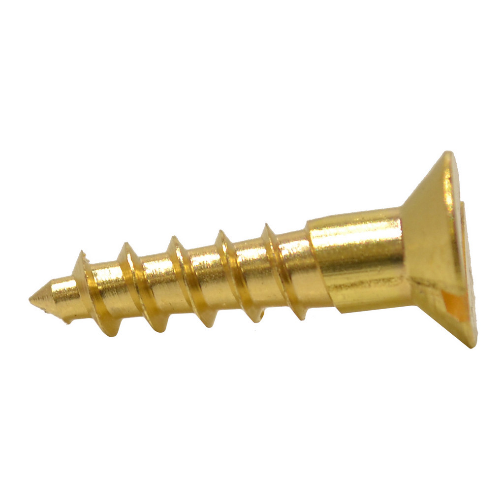 Centurion - Slotted Countersunk Head Screws, ¾" x 8, Solid Brass