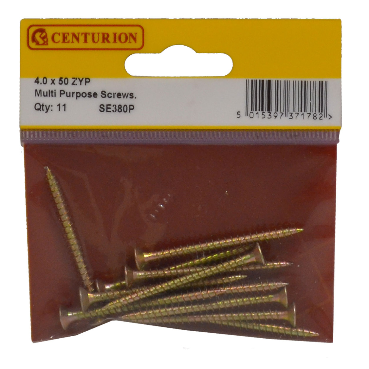 Centurion - Multi Purpose Pozi Countersunk Screws, 4 x 50mm, Zinc ...
