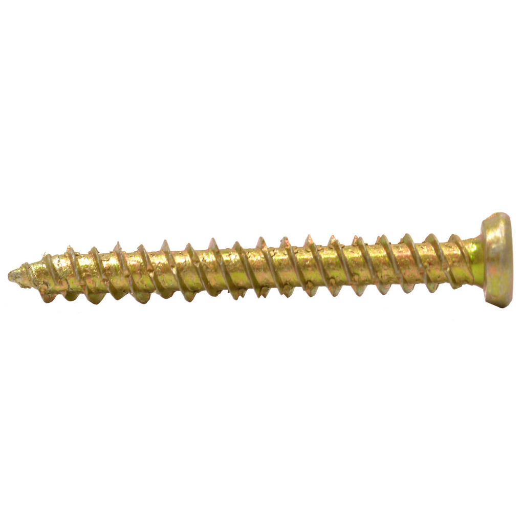 Centurion - Concrete Frame Screws, 7.5 x 62mm, Zinc Yellow Passivated