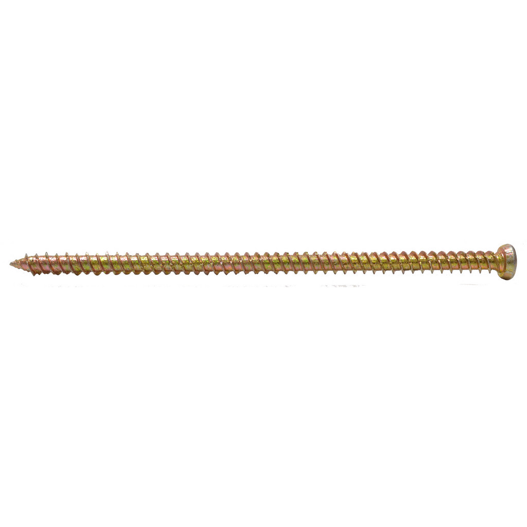 Centurion - Concrete Frame Screws, 7.5 x 152mm, Zinc Yellow Passivated