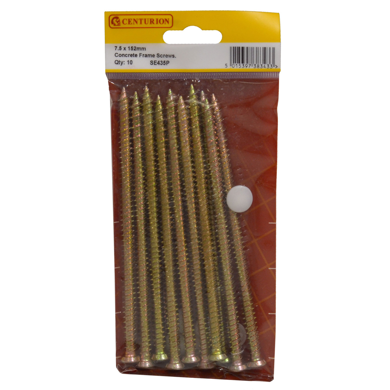 Centurion - 7.5mm x 152mm Concrete Frame Screws (Pack of 10) SE435P