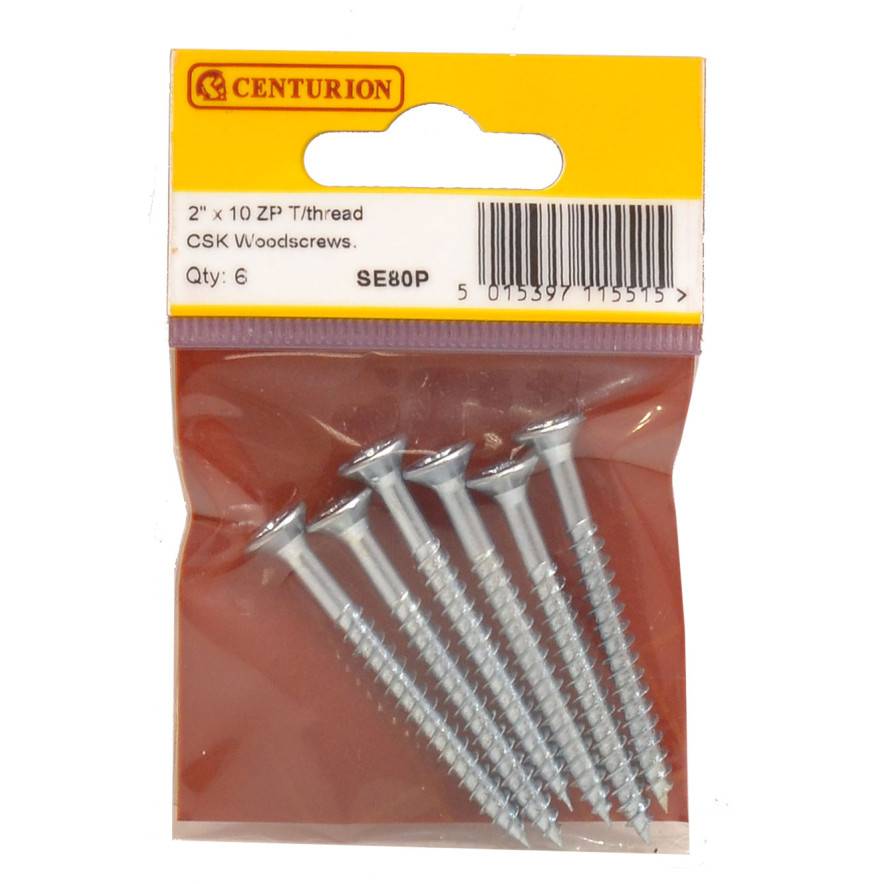 Centurion - General Purpose Pozi Twin Thread Countersunk Screws, 2" x ...