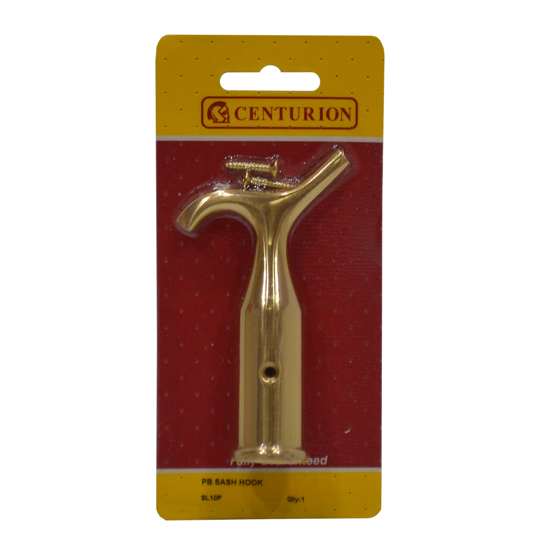 Centurion - Solid Brass Sash Pole Hook, Polished Brass, 125mm SL10P