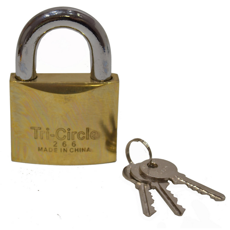 Centurion - Brass 'Tri-Circle' Padlocks, 63mm, SP169P