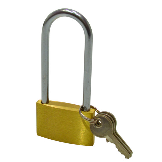 Centurion - Long Shackled Brass Padlocks, 24mm x 84mm
