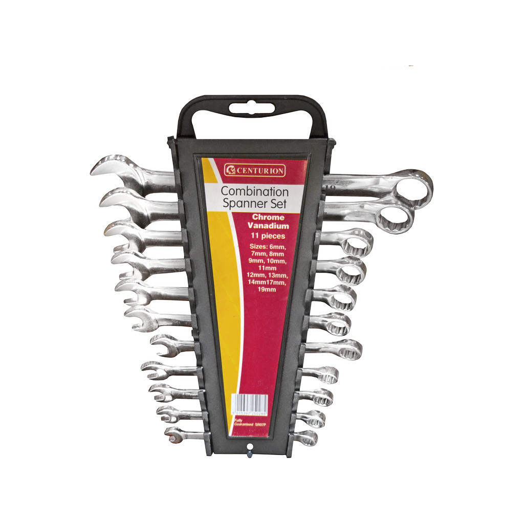 Centurion - 11 Piece 6-19mm Combination Spanner Set - Polished Head, SR07P