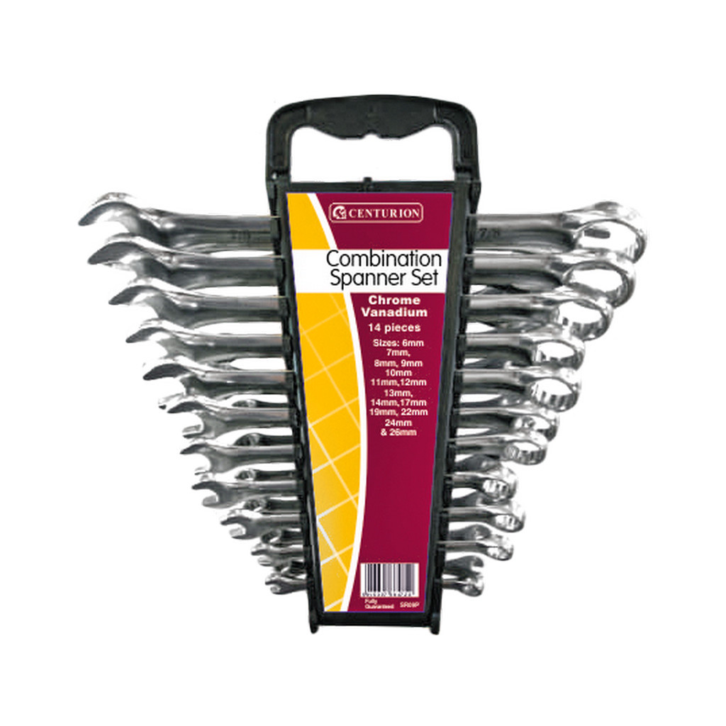 Centurion - 14pc CV Combination Spanner Set 6-26mm - Polished Head, SR09P