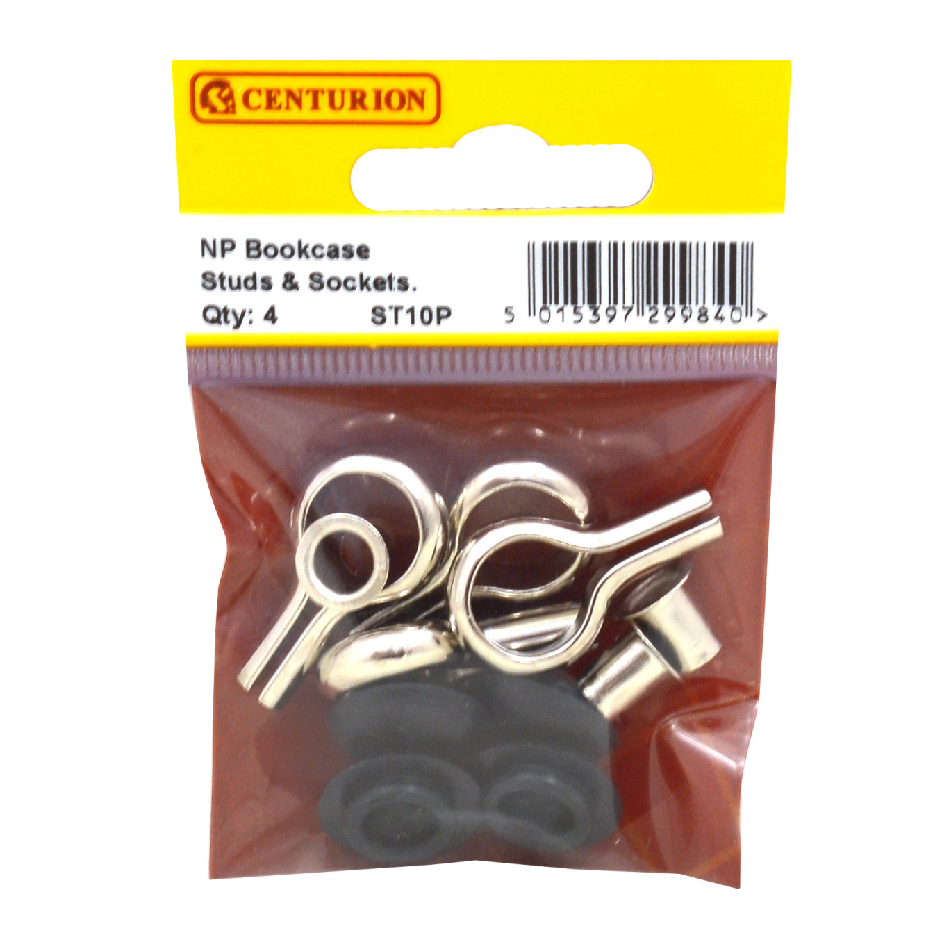 Centurion - NP Bookcase Studs & Sockets (Pack of 4) ST10P