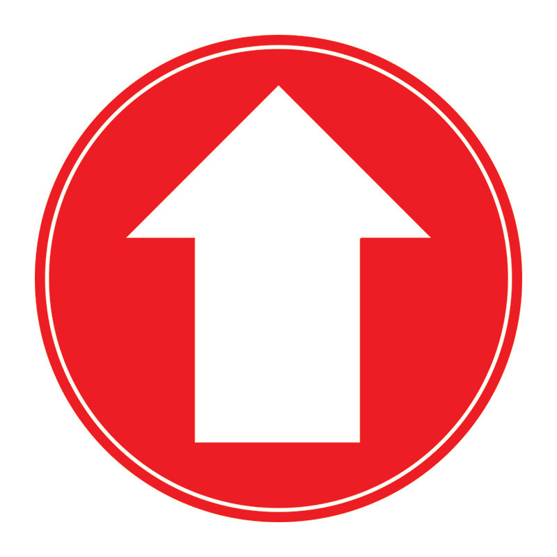 Centurion - 'Red Arrow' Self-Adhesive Floor Graphic (200mm dia.)