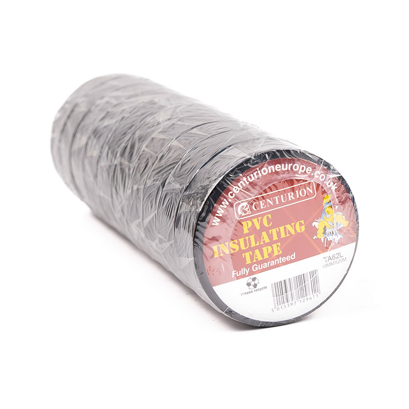 Centurion - PVC Black Tape, Black M, 19mm x 20m Black