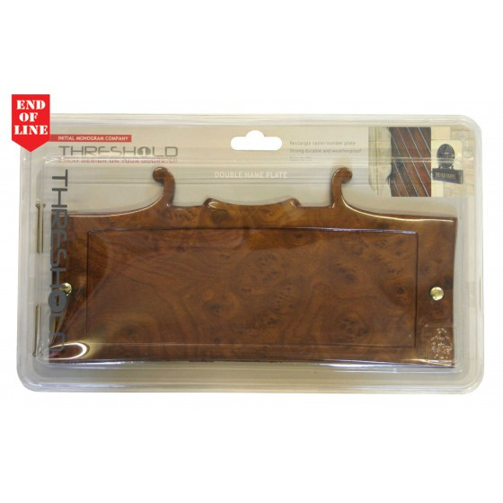 Centurion - Wood Effect Double Name Plate