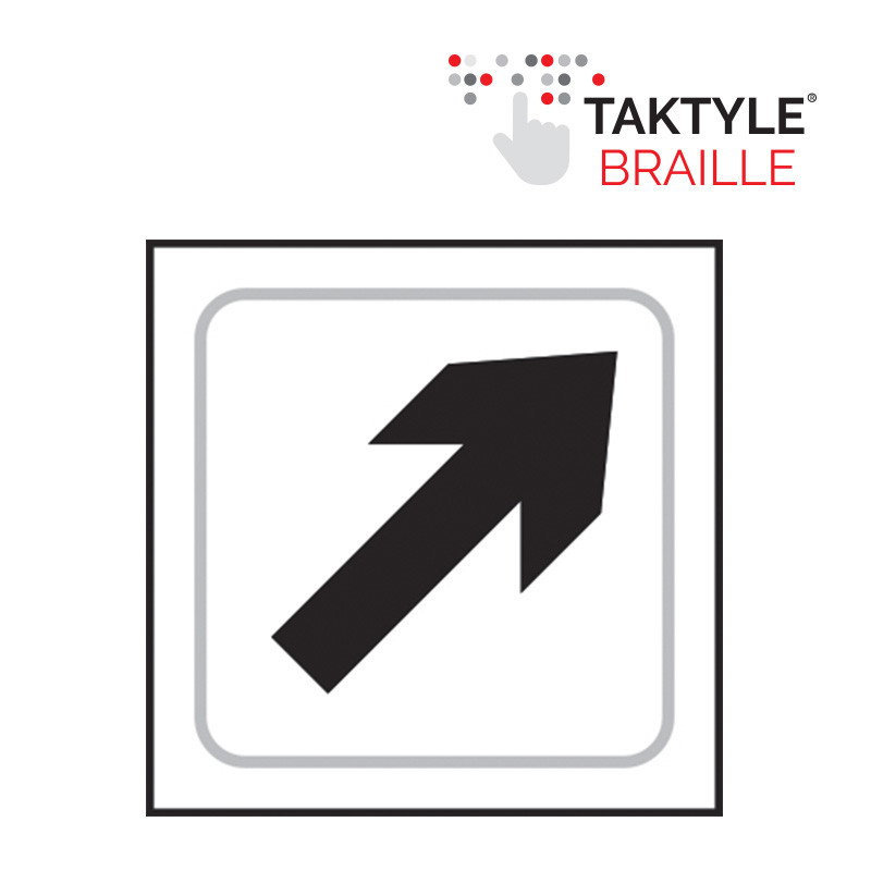 Centurion - 'Arrow Graphic (Diagonal)' Sign, Self Adhesive Taktyle ...