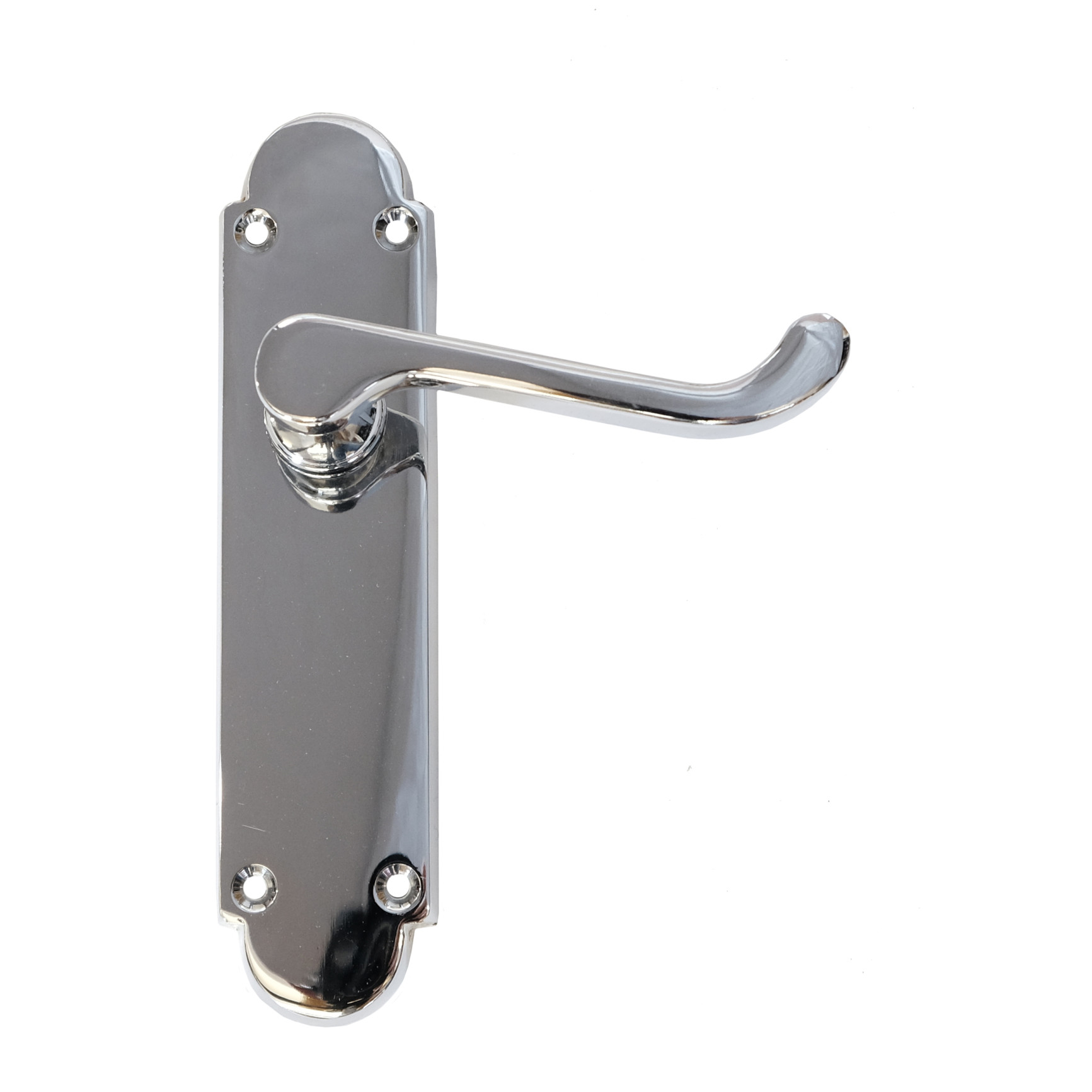 Centurion - Chromed Shaped 'Scroll' Door Furniture, 170mm VBC51P