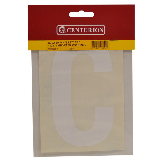 Centurion - 150mm White Self Adhesive Vinyl Letter C