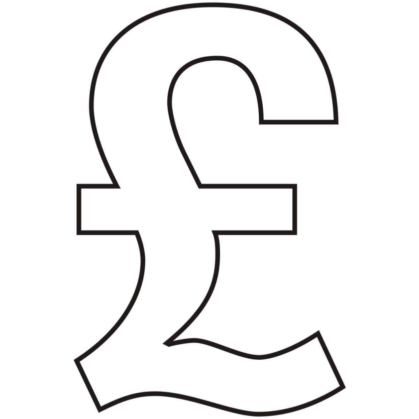 Centurion - 75mm White Helvetica Bold Condensed Style Vinyl Pound ...
