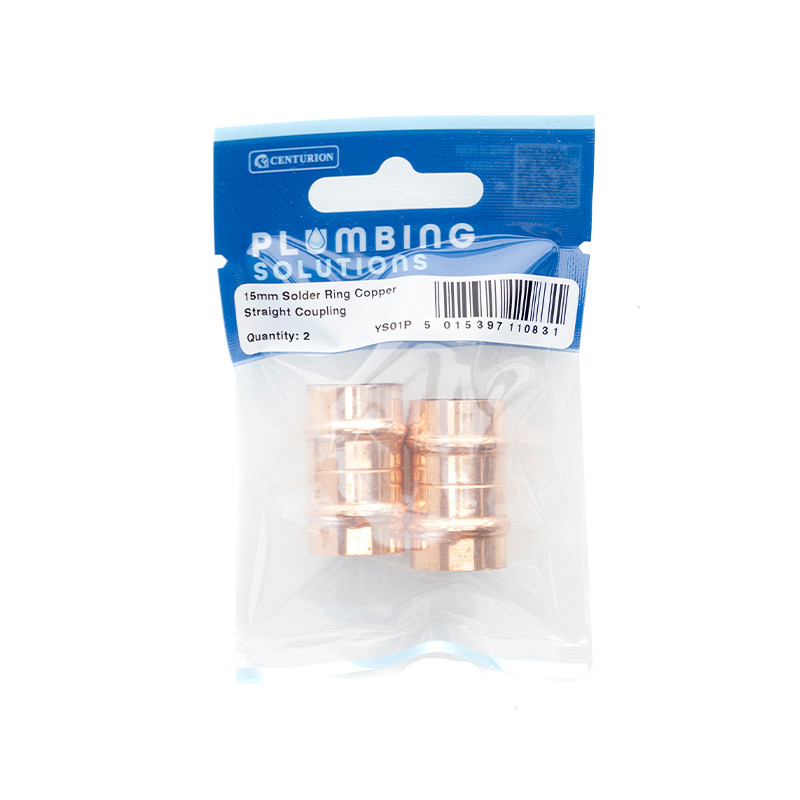 Centurion - Copper Solder Ring Straight Coupling, 10mm